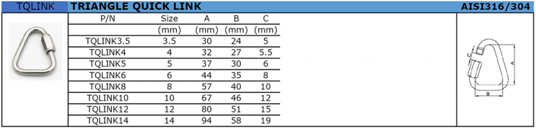 TRIANGLE QUICK LINK - HITONG Rigging hardware