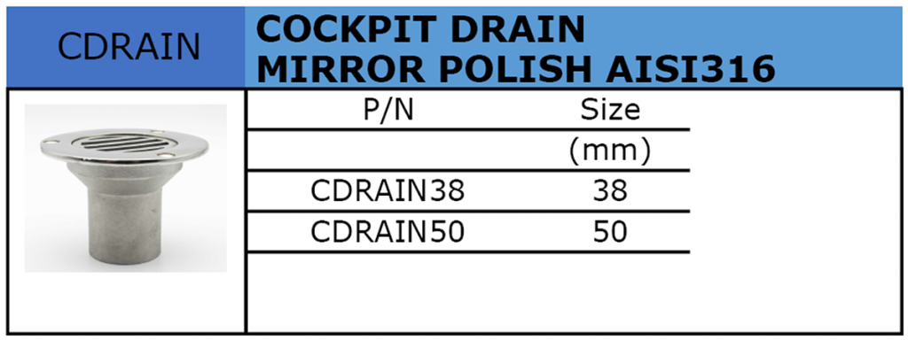 COCKPIT DRAIN - HITONG Rigging hardware